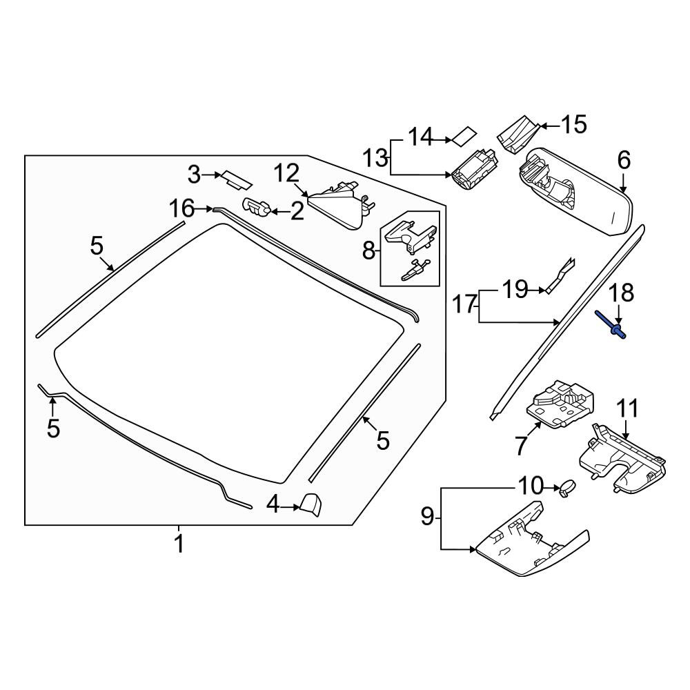 Toyota OE 755470E010 - Windshield Molding Clip