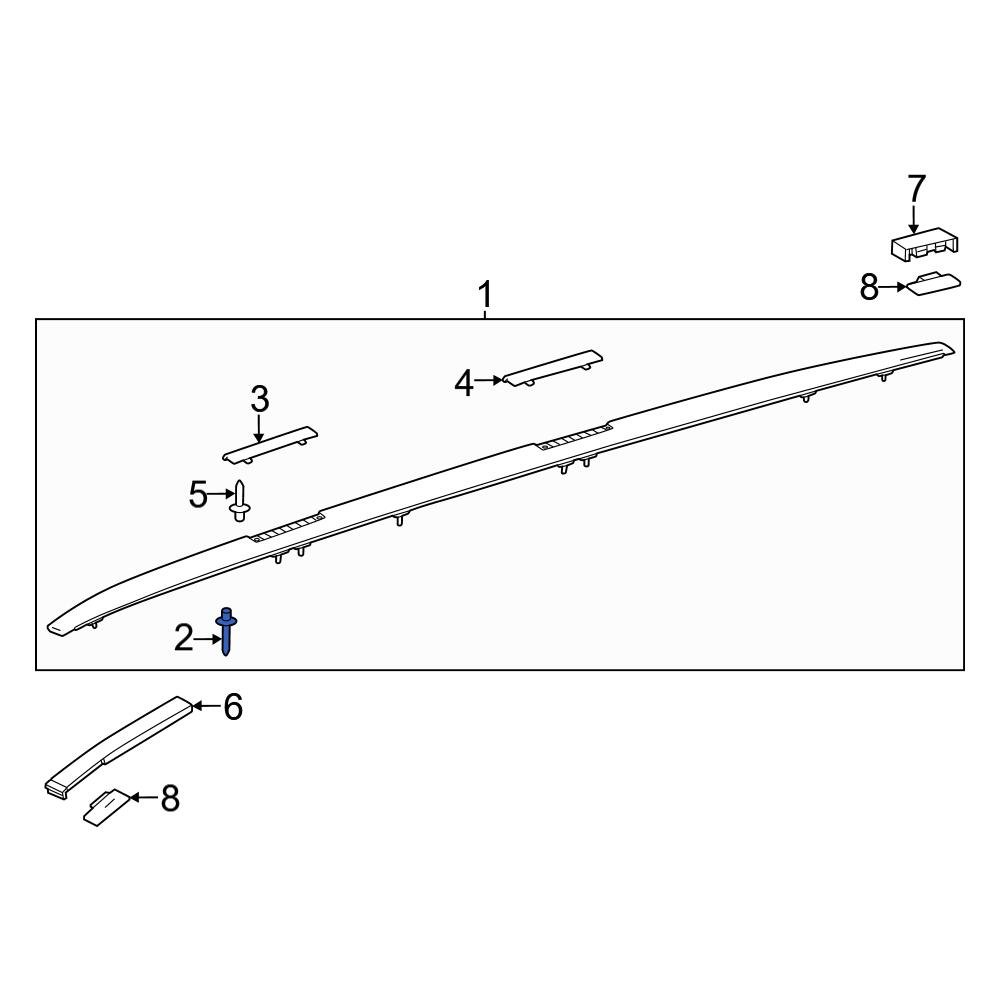 Toyota OE 9026904054 - Outer Door Molding Rivet