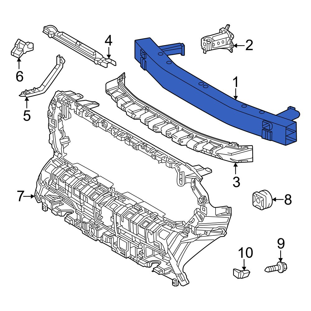 Toyota OE 5202104050 - Front Bumper Impact Bar