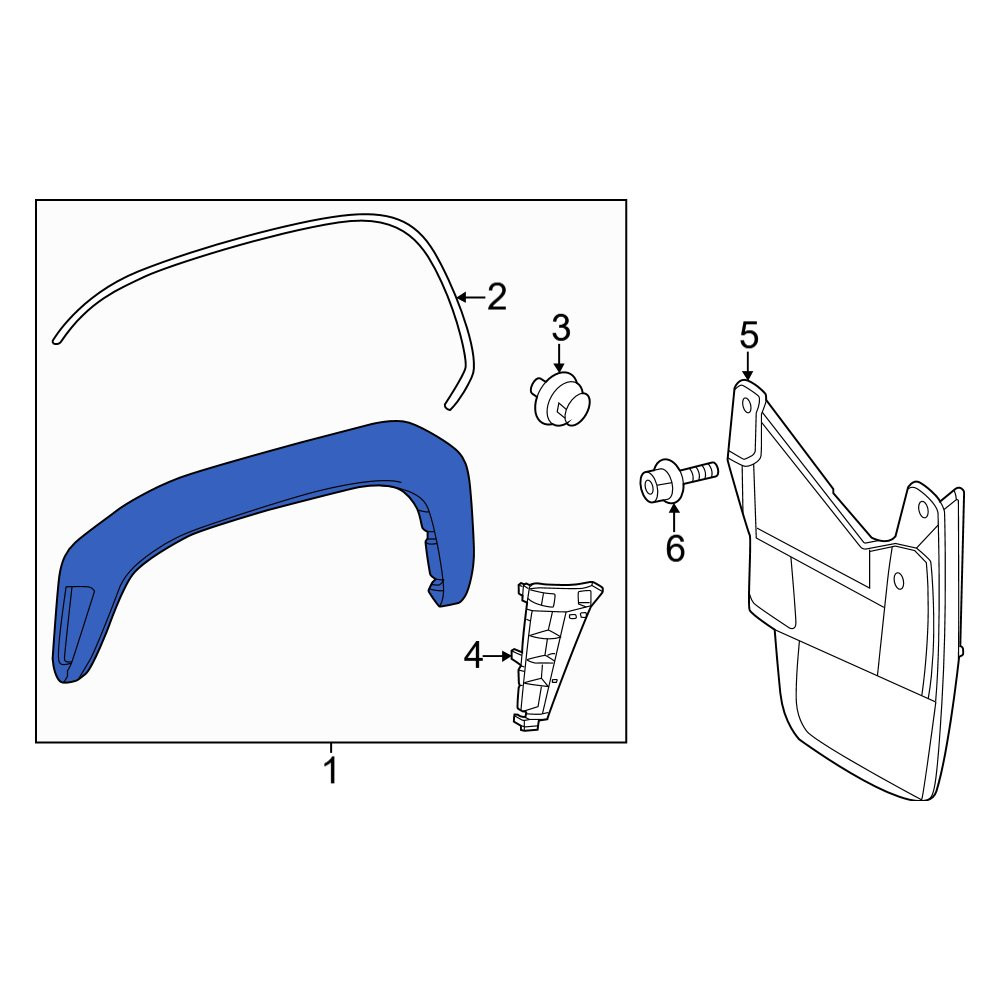 Toyota OE 52113AK900 - Front Left Fender Flare