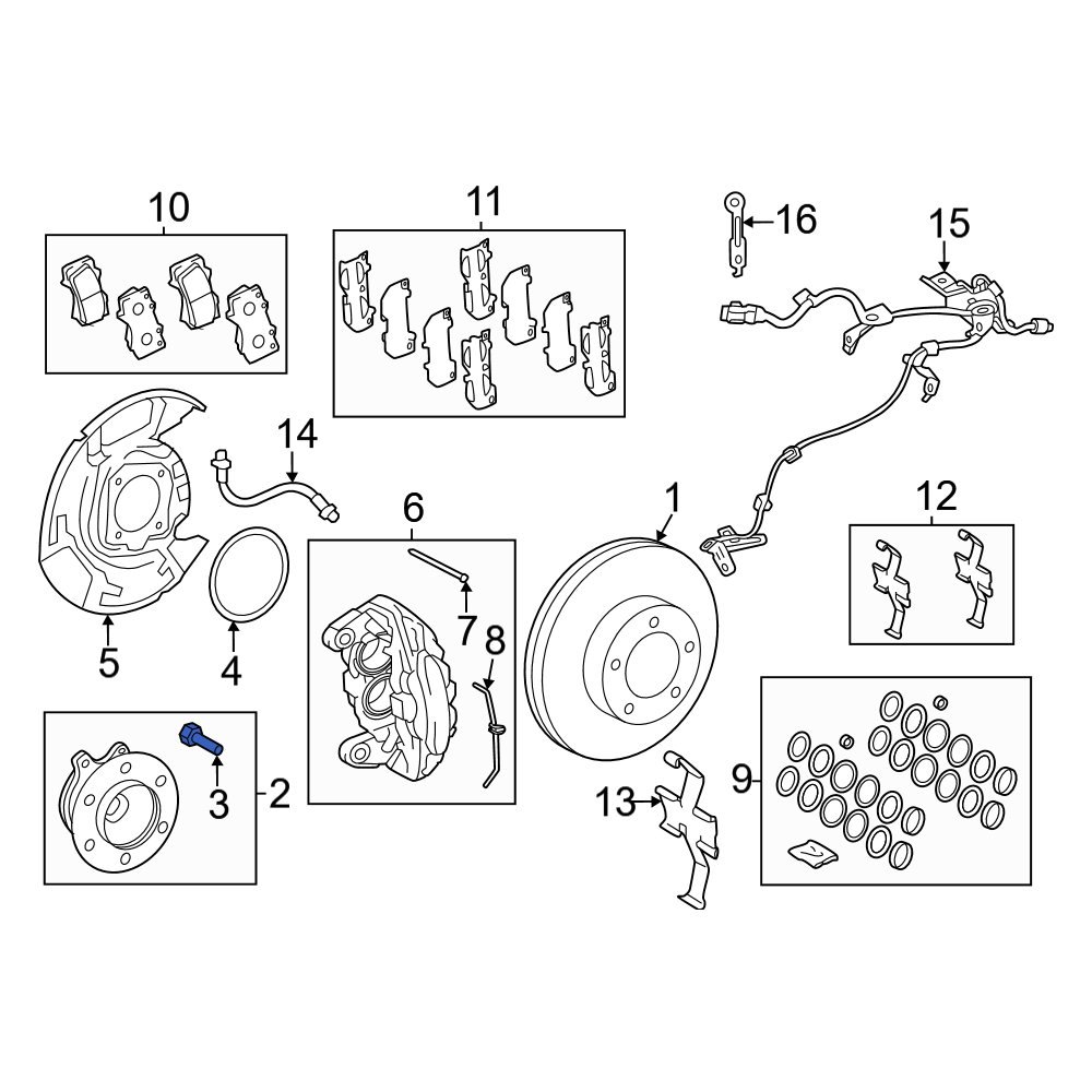 Toyota OE 9094202083 - Front Wheel Lug Stud