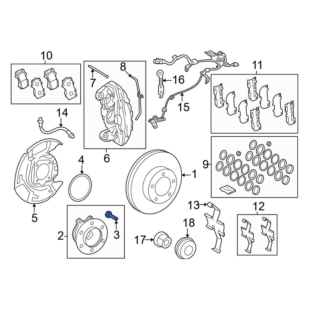 Toyota OE 9094202083 - Front Wheel Lug Stud
