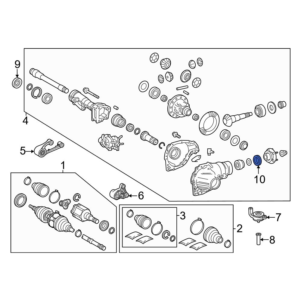 Toyota OE 9031144008 - Rear Differential Pinion Seal