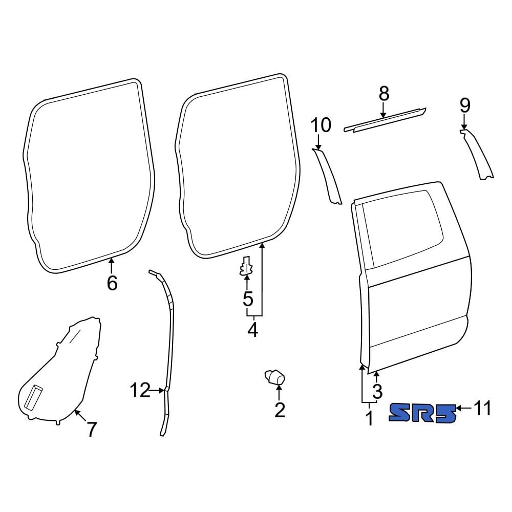 Toyota OE 7542804010 - Front Left Door Emblem