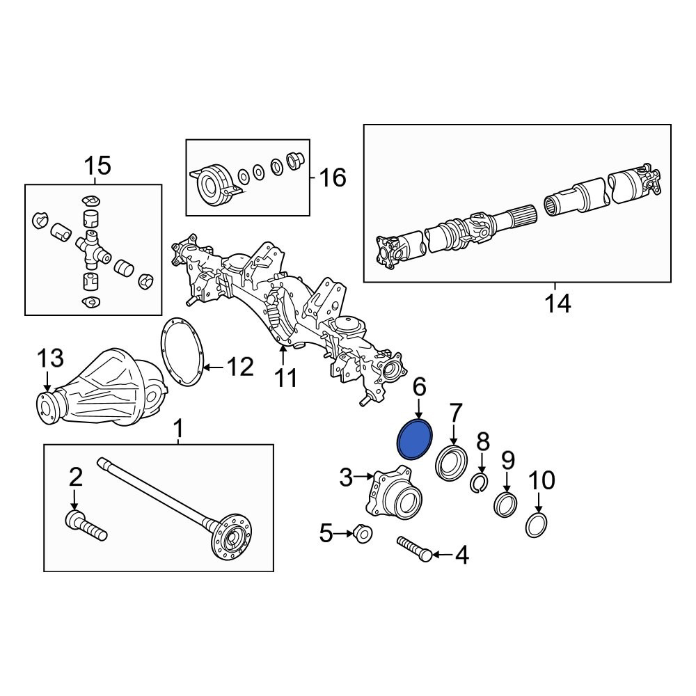 Toyota OE 9052041019 - Drive Axle Shaft Snap Ring