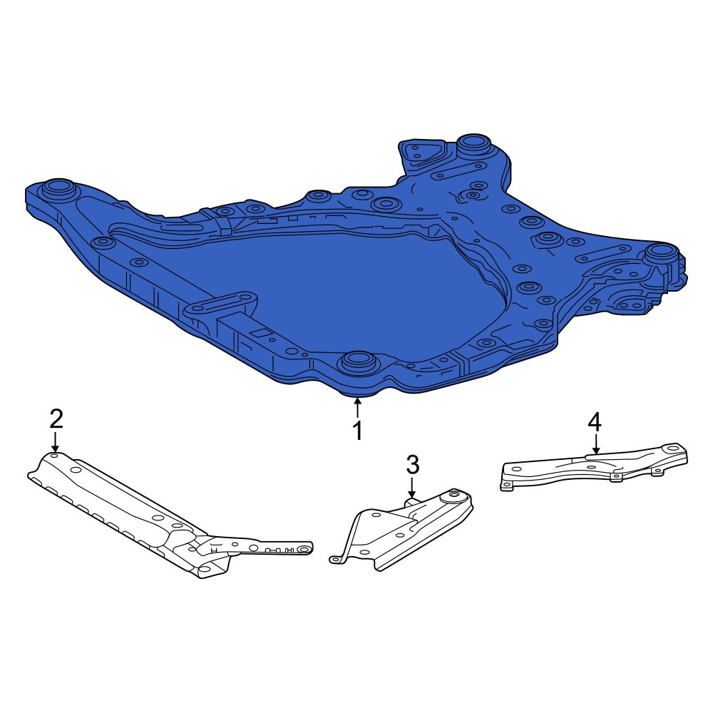 Toyota OE 5110042051 - Front Suspension Subframe Crossmember