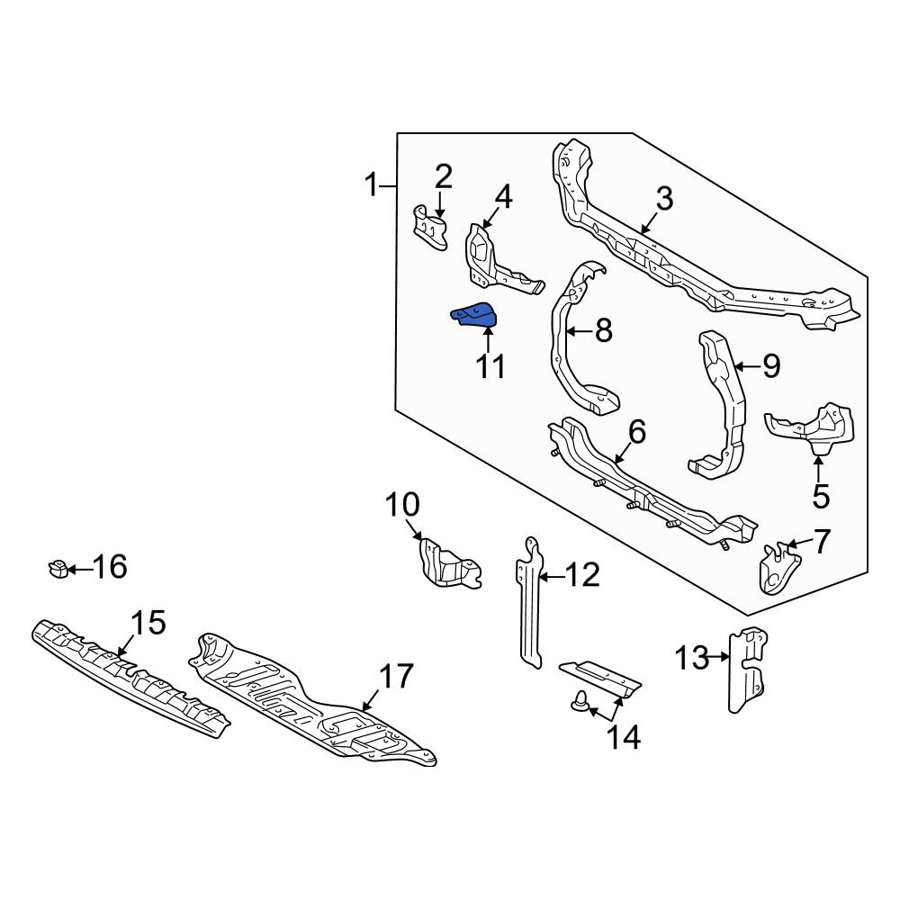 Toyota OE 5327333030 - Bumper Cover Reinforcement Bracket