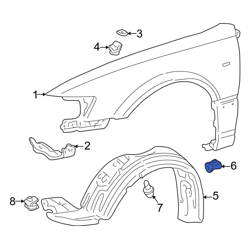 Toyota OE 9018906006 - Rocker Panel Molding Grommet