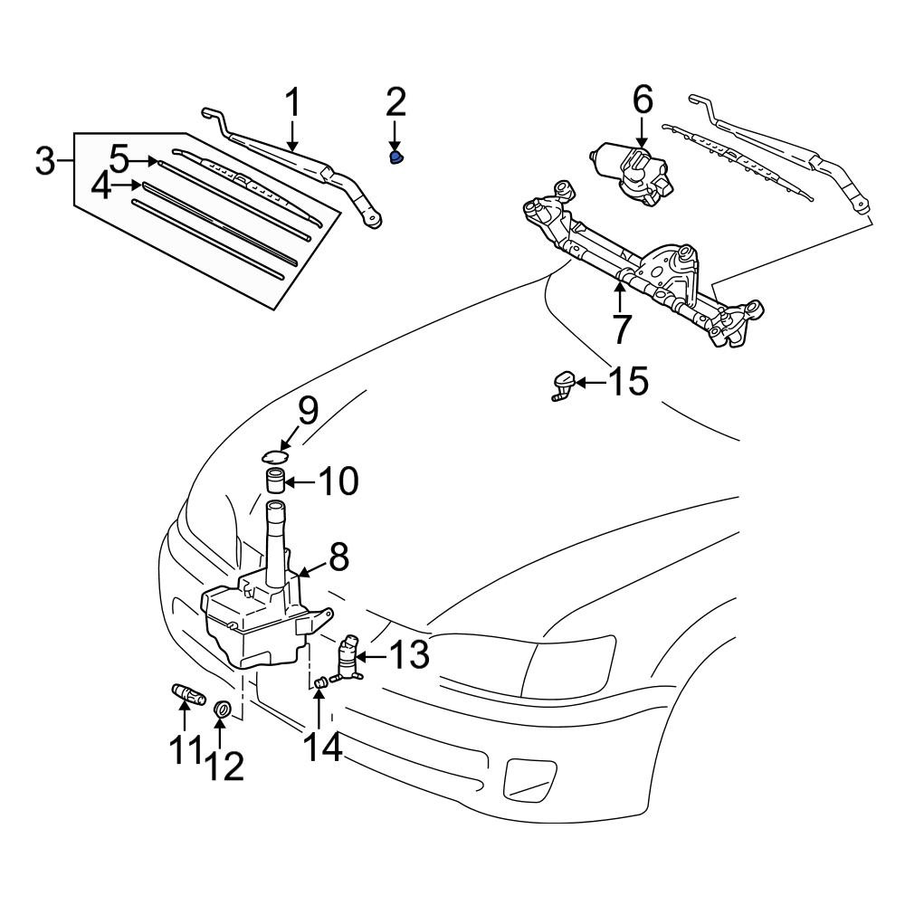 Toyota OE 9017610005 - Right Wiper Arm Nut