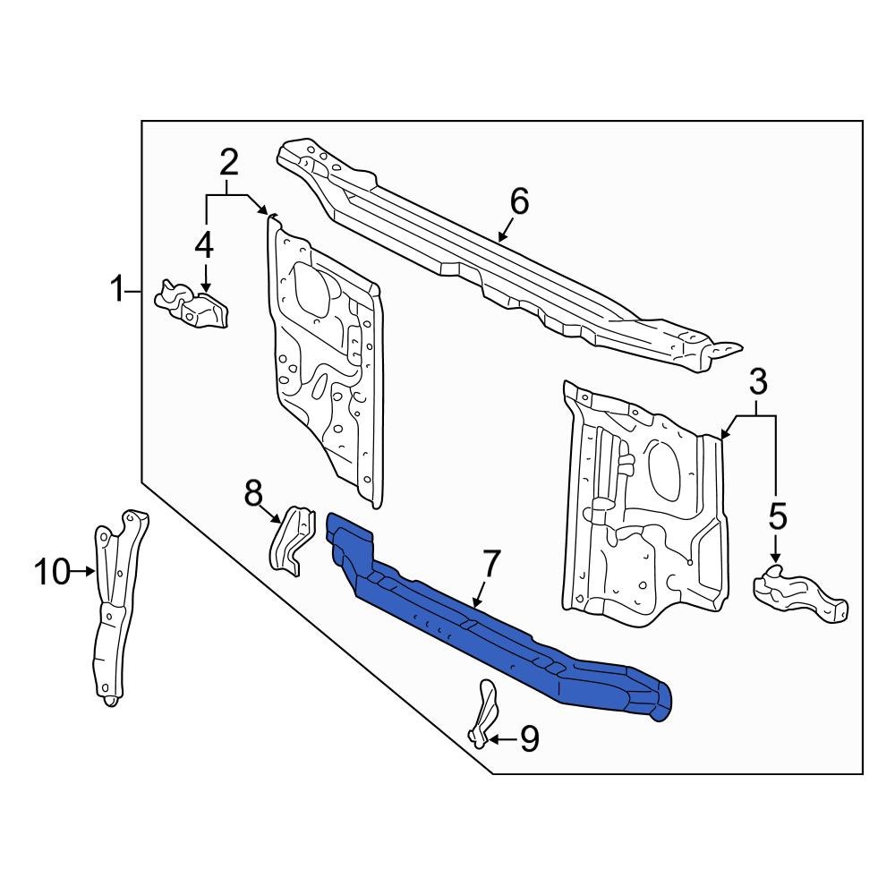 Toyota OE 5710435020 - Front Lower Radiator Support Tie Bar