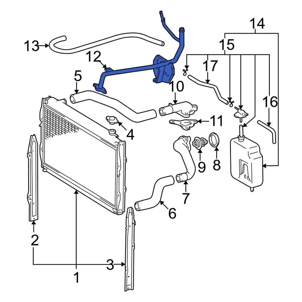 Toyota OE 1626862060 - Engine Coolant Bypass Pipe