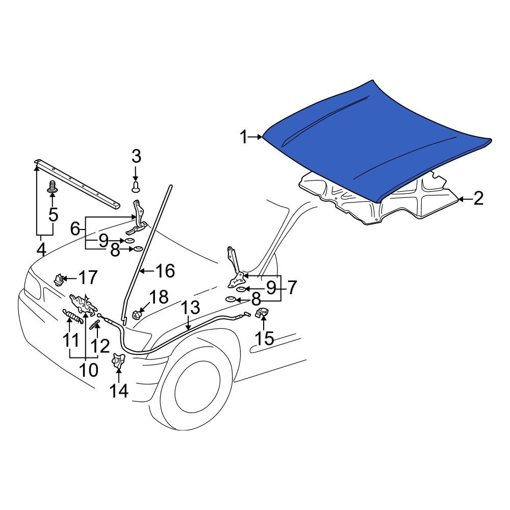 Toyota OE 5330104030 - Front Hood Panel