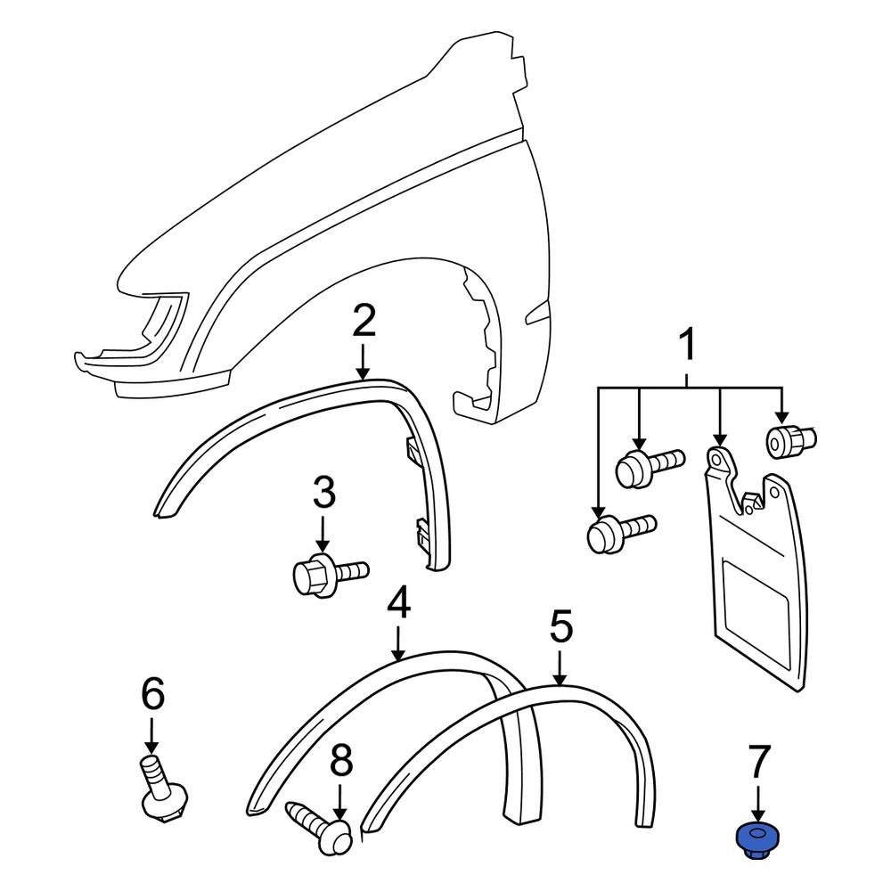 Toyota OE 9008018065 - Front Bumper Face Bar Nut