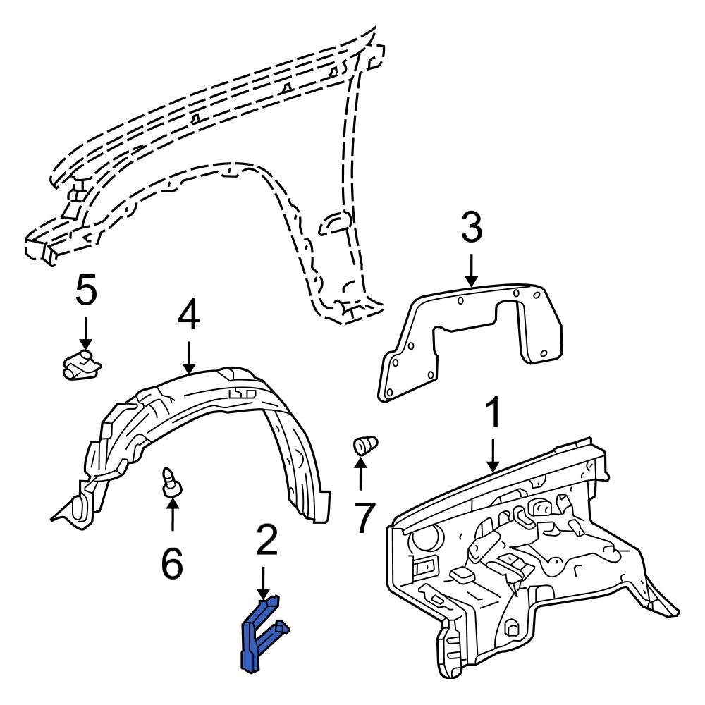 Toyota OE 5370635010 - Front Left Bumper Face Bar Brace