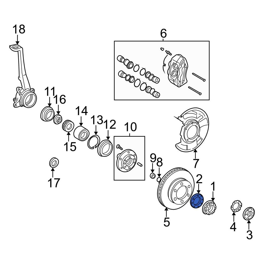 Toyota OE 4353160010 - Wheel Bearing Dust Cap Seal