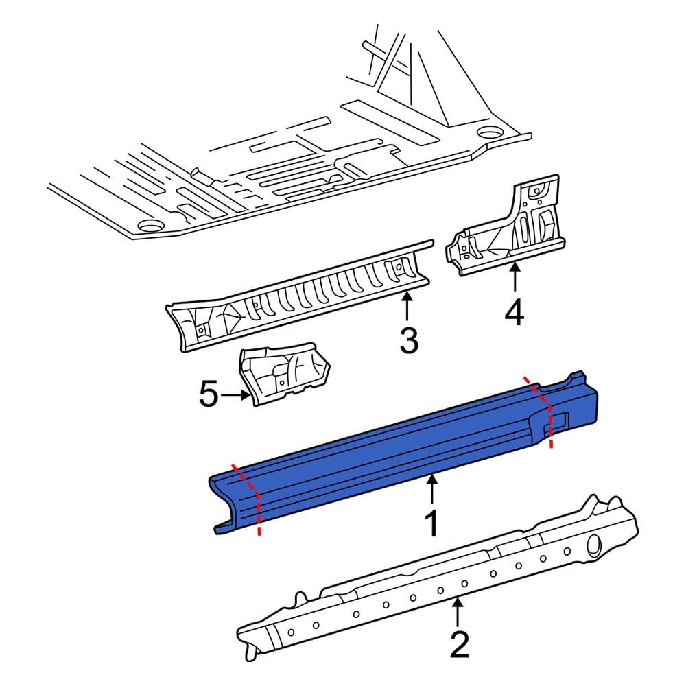 Toyota OE 6141204031 - Left Outer Rocker Panel
