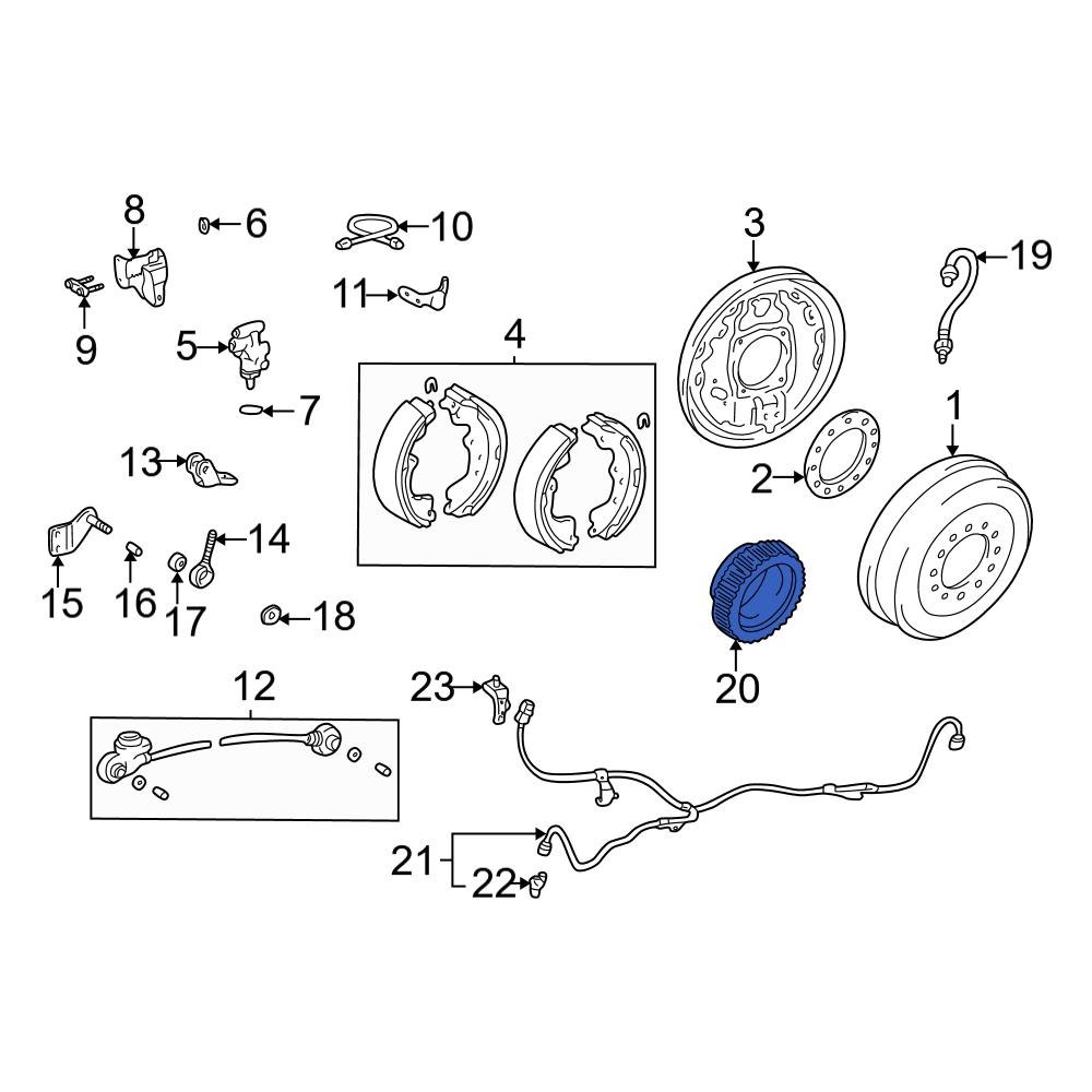 Toyota OE 4351535010 - Front Right ABS Wheel Speed Sensor Tone Ring