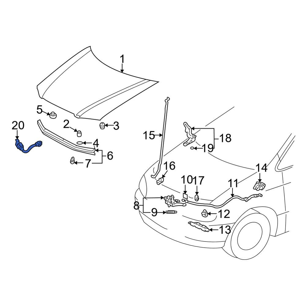 Toyota OE 8423133030 - Front Under Hood Light Switch