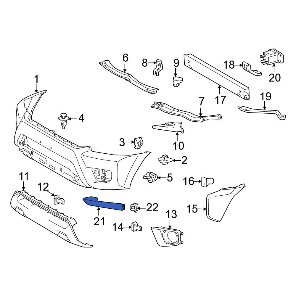 Toyota OE 5250304900 - Front Left Bumper Cover Spacer Panel