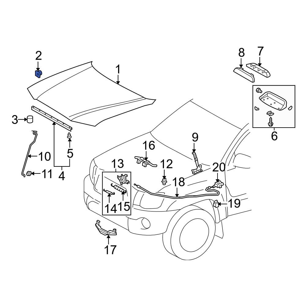 Toyota OE 5338404030 - Front Hood Stop Buffer