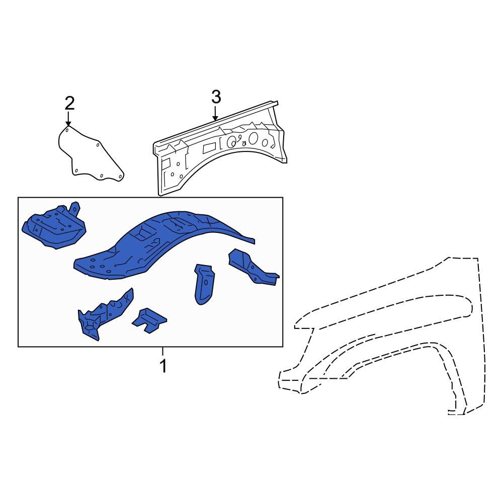 Toyota OE 5370804901 - Front Left Fender Apron