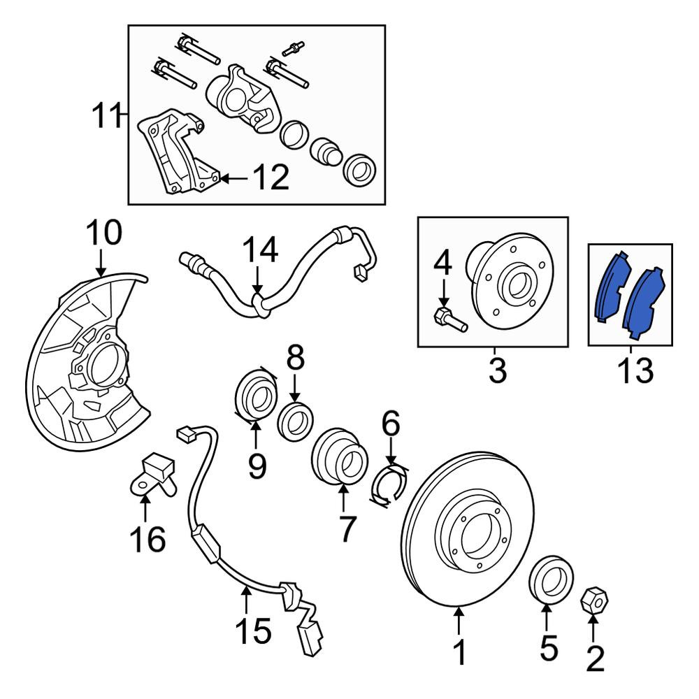 Toyota OE 0446504070 - Front Disc Brake Pad Set