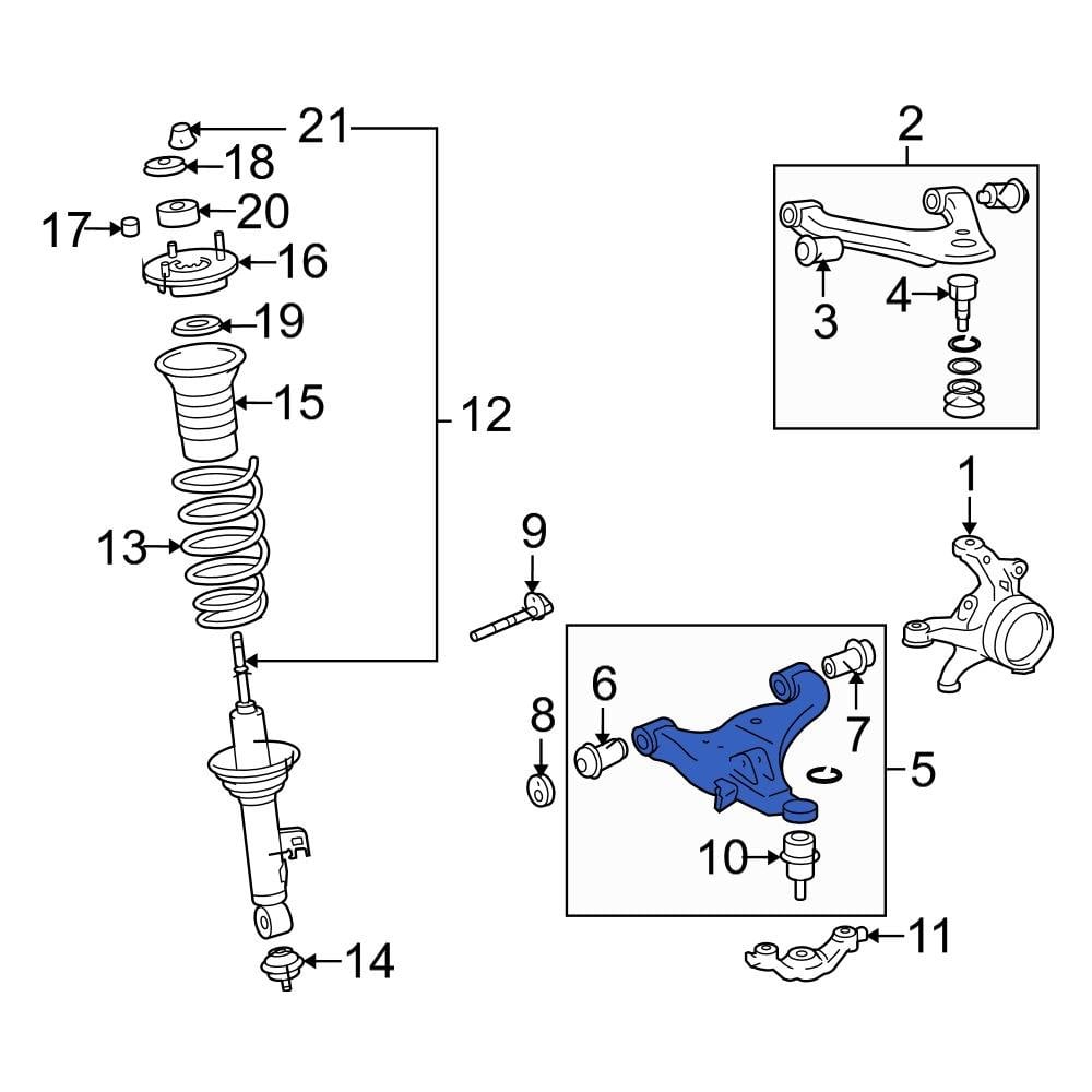Toyota OE 4806904030 - Front Left Lower Suspension Control Arm