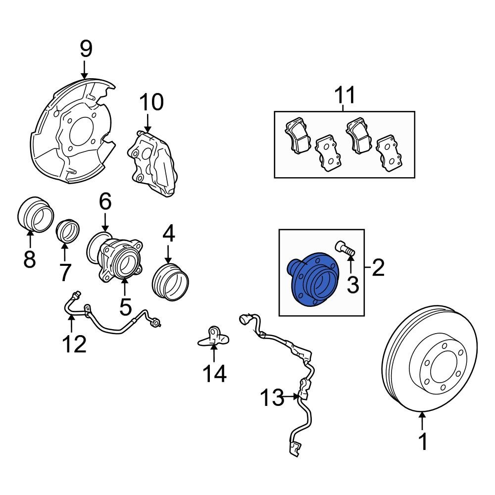 Toyota OE 4350204140 - Front Wheel Hub
