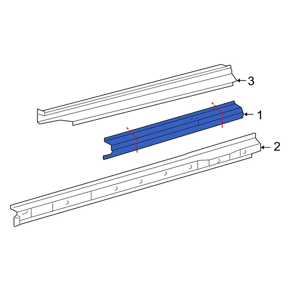 Toyota OE 6141104061 - Right Outer Rocker Panel