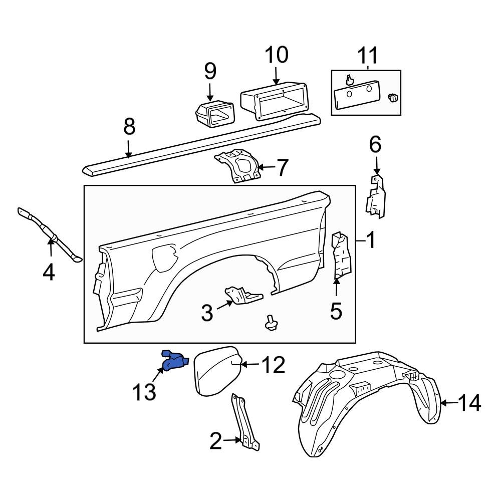Toyota OE 7736635030 - Rear Fuel Door Spring