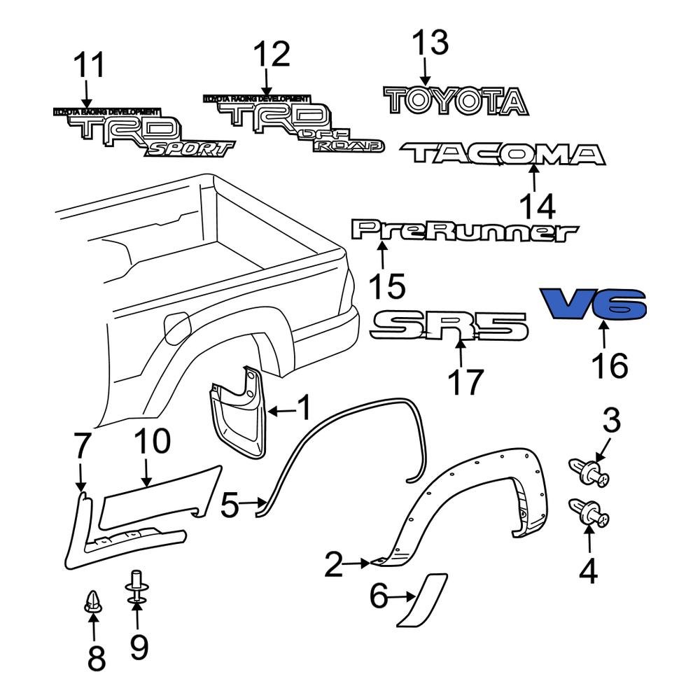 Toyota OE 7547304050 - Rear Tailgate Emblem