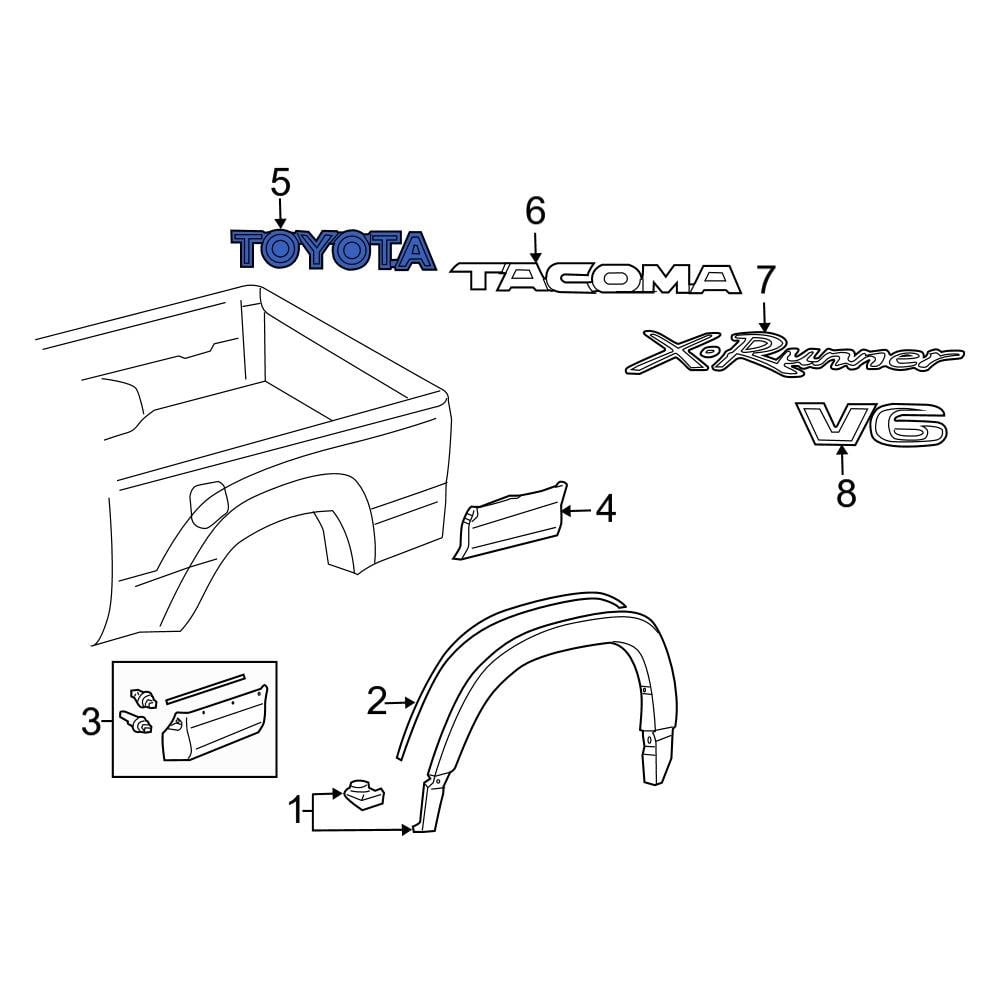 Toyota OE 7547304050 - Rear Tailgate Emblem