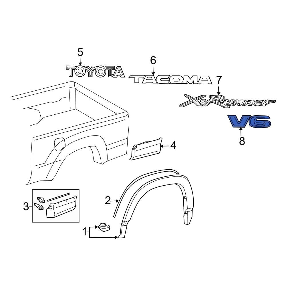 Toyota OE 7547304050 - Rear Tailgate Emblem