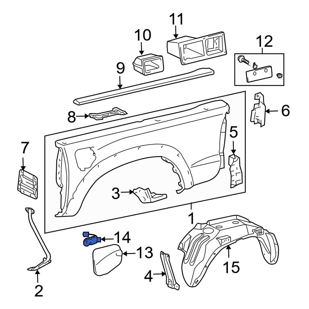 Toyota OE 7736635030 - Rear Fuel Door Spring