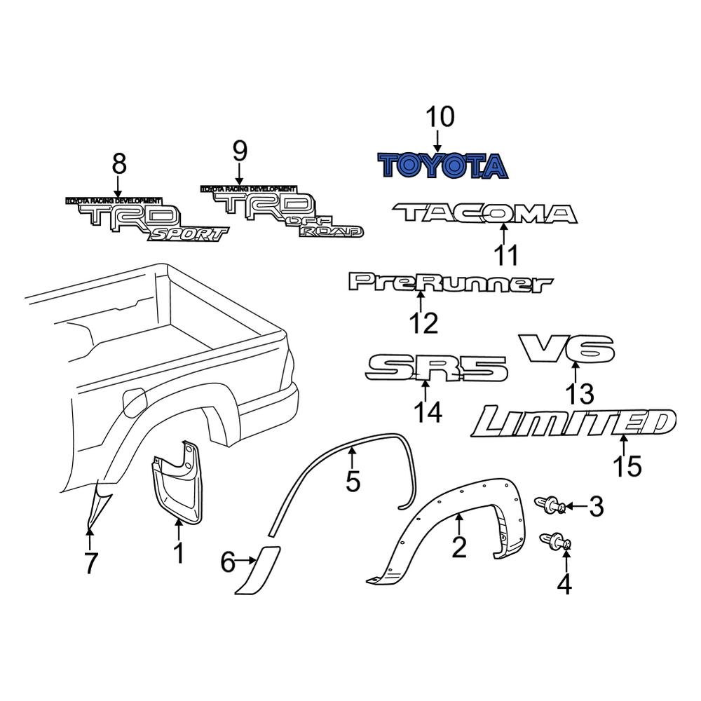 Toyota OE 7547304050 - Rear Tailgate Emblem