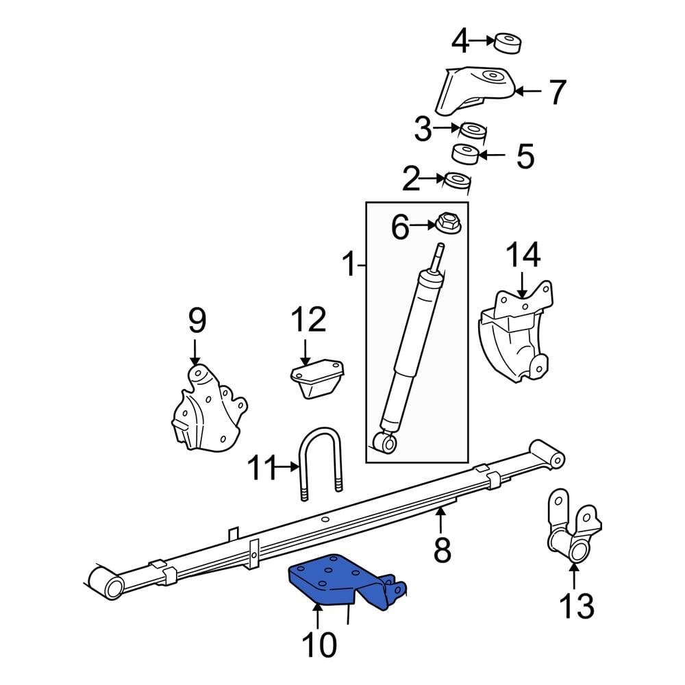 Toyota OE 4847304040 - Rear Leaf Spring Plate