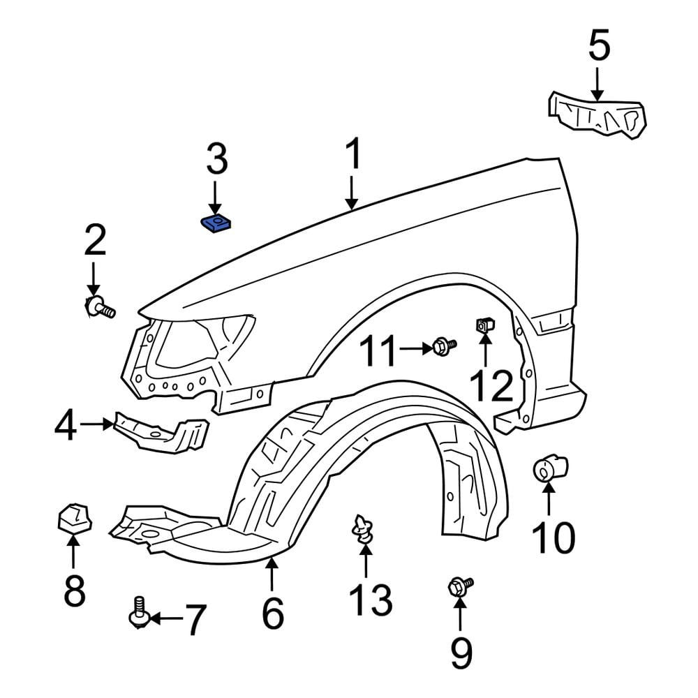 Toyota OE 5388216030 - Fender Seal
