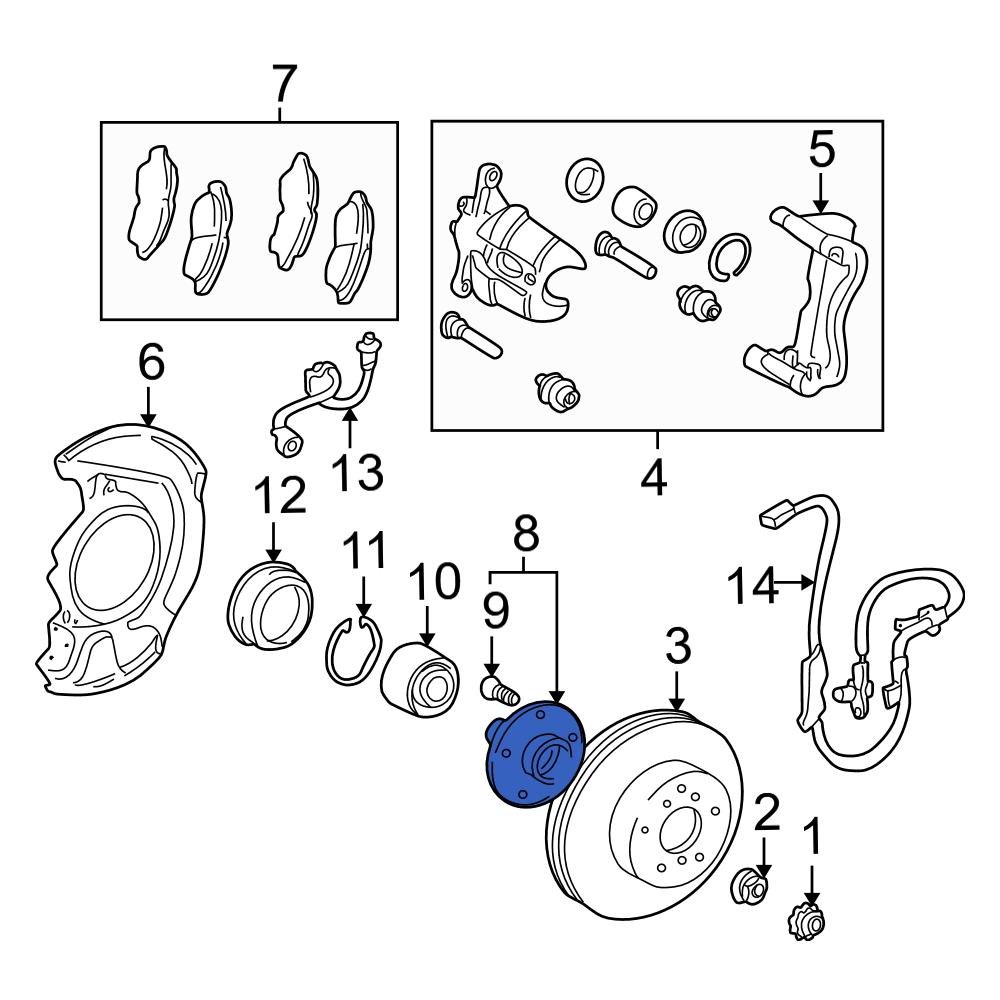 Toyota OE 4350232070 - Front Wheel Hub