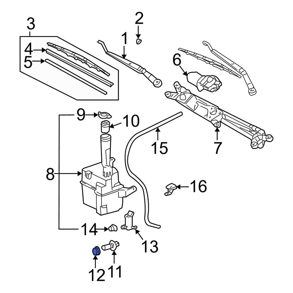 Toyota OE 85319AA020 - Washer Fluid Level Sensor Seal