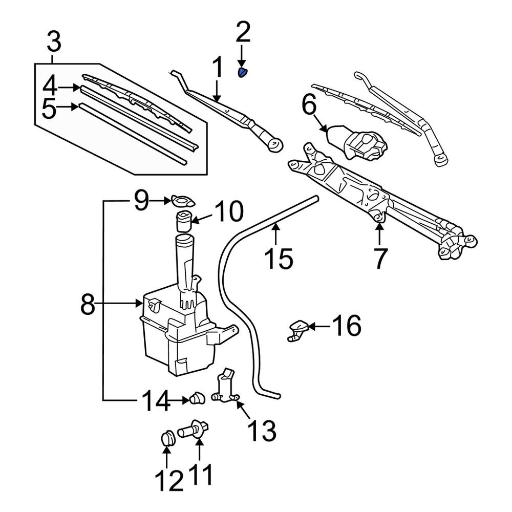 Toyota OE 9017610005 - Right Wiper Arm Nut