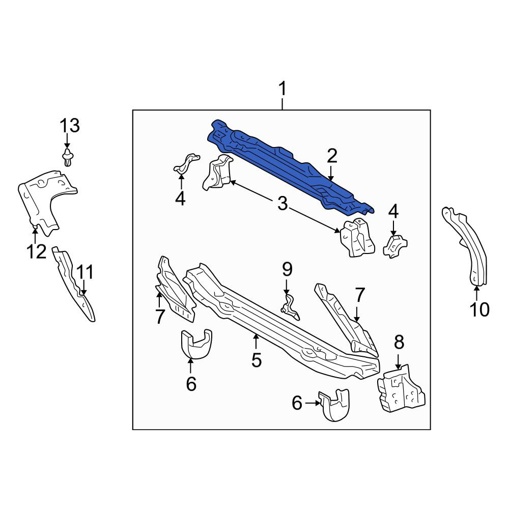 Toyota OE 5321620230 - Front Upper Radiator Support Tie Bar