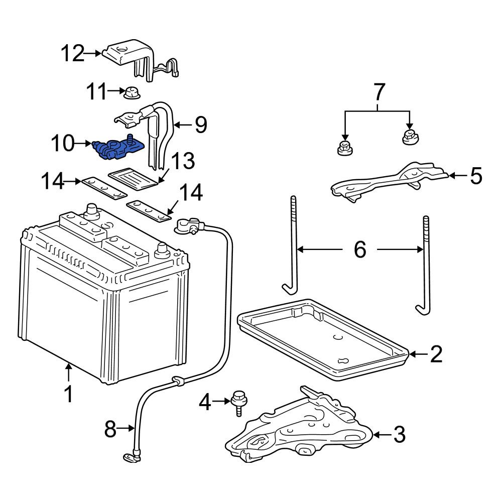 Toyota OE 9098205035 - Battery Cable Terminal End