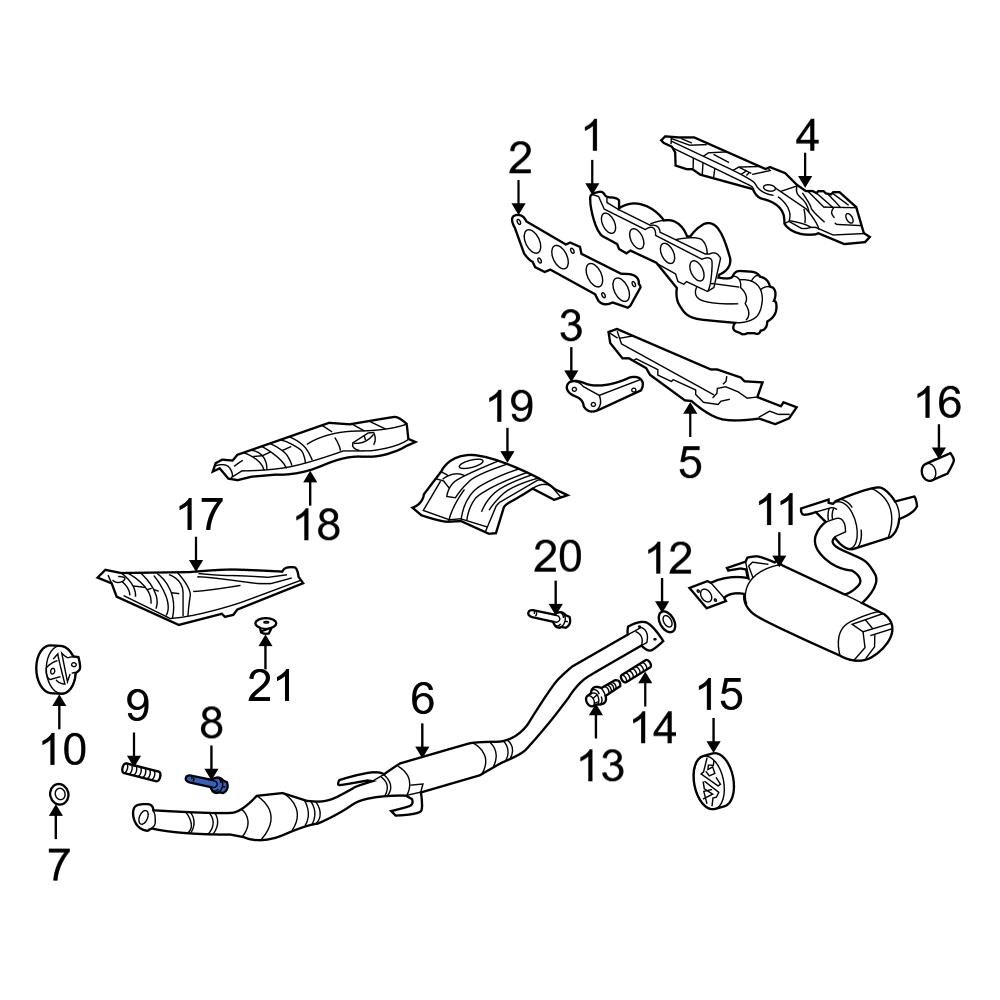 Toyota OE 90109A0064 - Front Exhaust Bolt