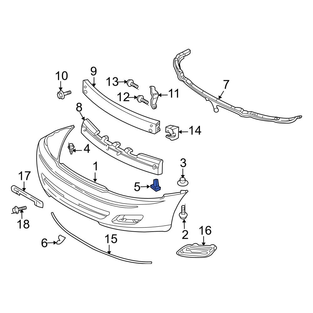 Toyota OE 9008446020 - Front Bumper Cover Retainer