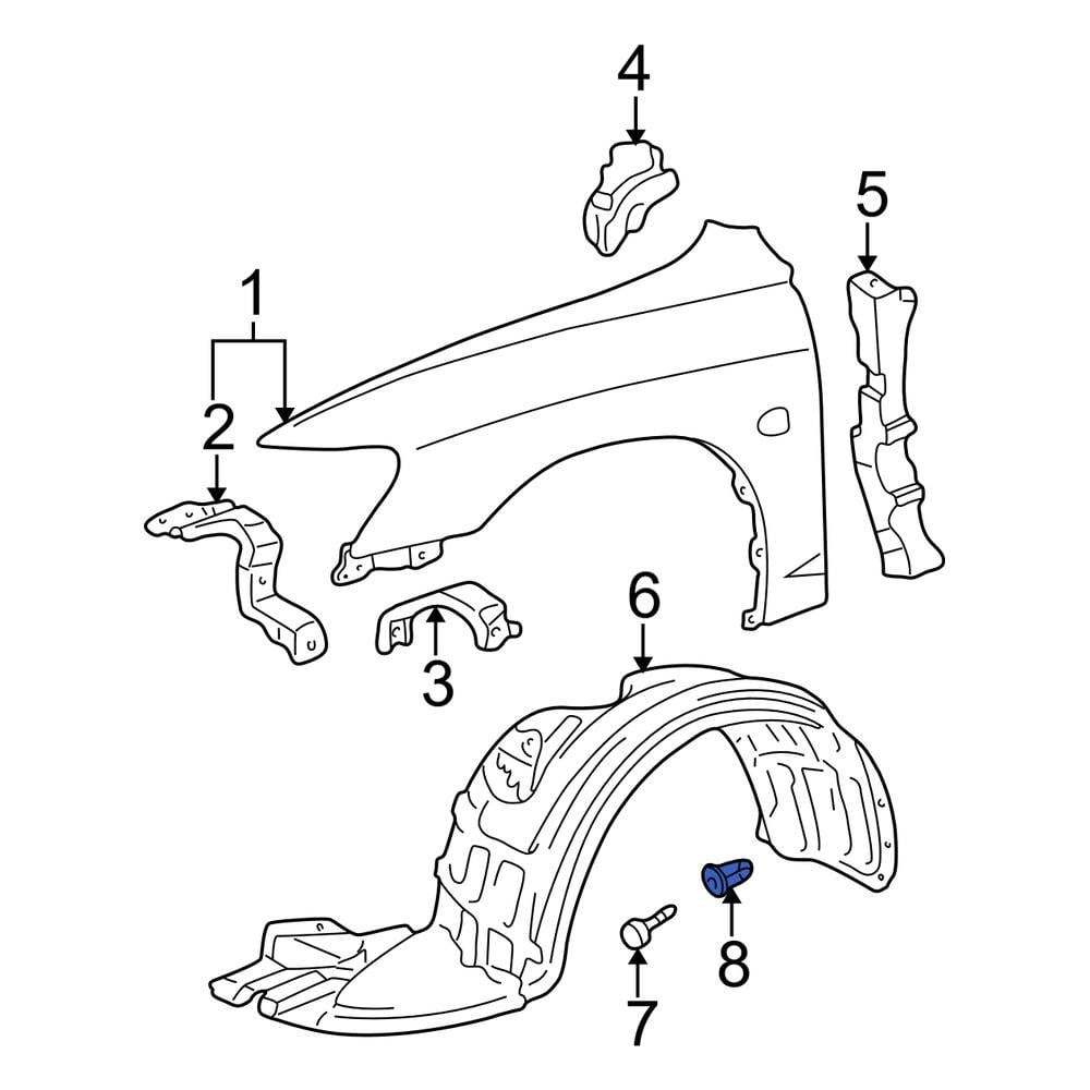Toyota OE 90189A0011 - Fender Liner Nut