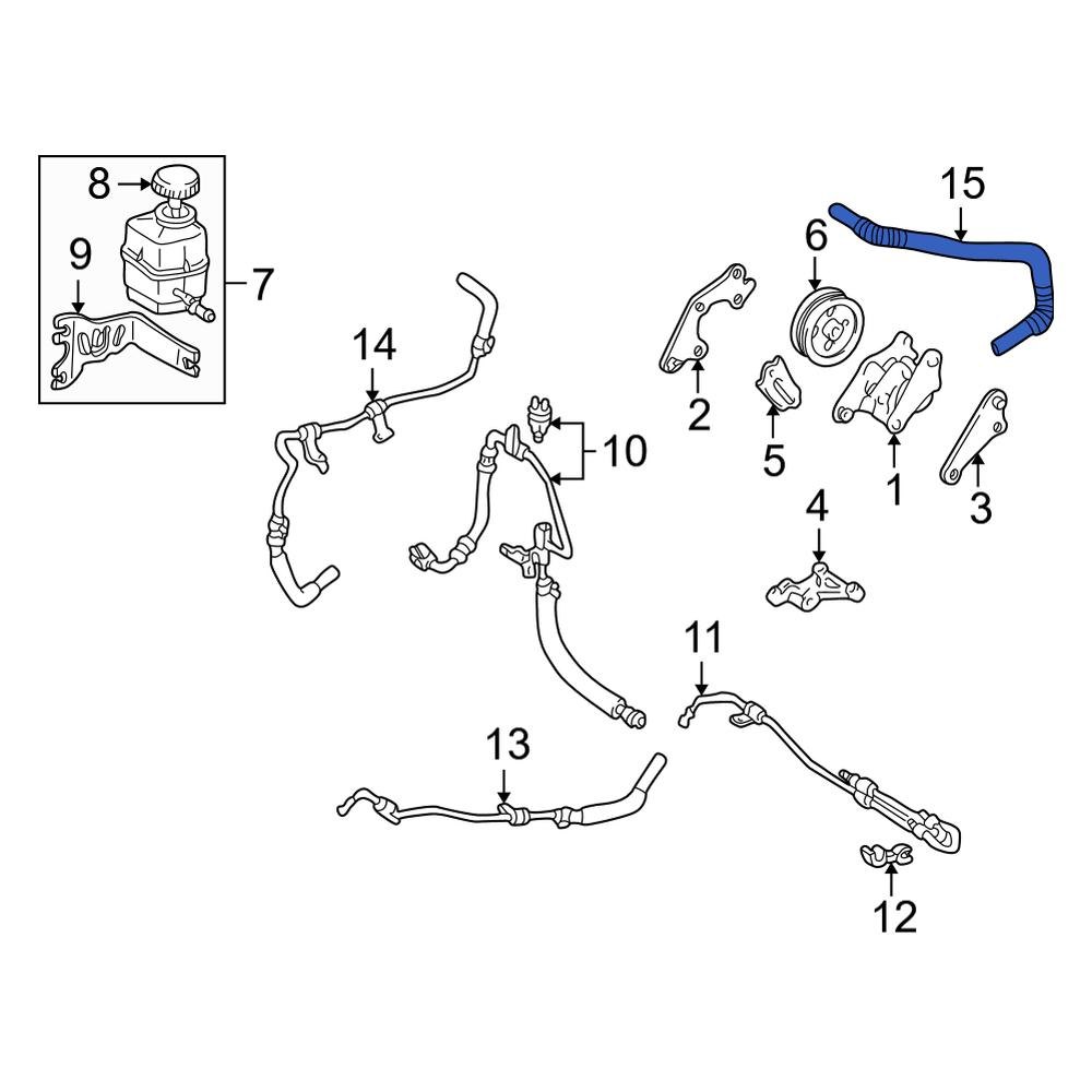 Toyota OE 4434807020 - Power Steering Reservoir Hose