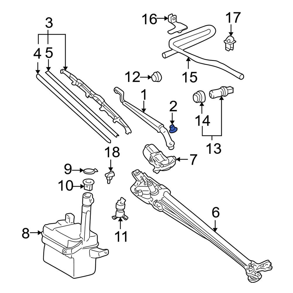Toyota OE 9017610005 - Right Wiper Arm Nut