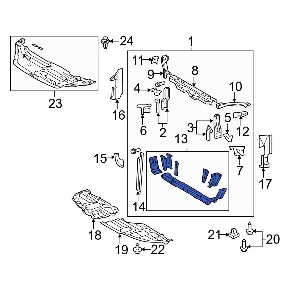Toyota OE 5710407022 - Front Lower Radiator Support Tie Bar