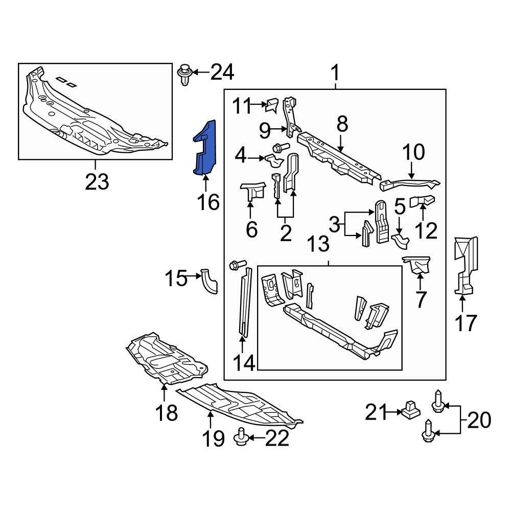 Toyota OE 5329307020 - Front Right Radiator Support Air Deflector