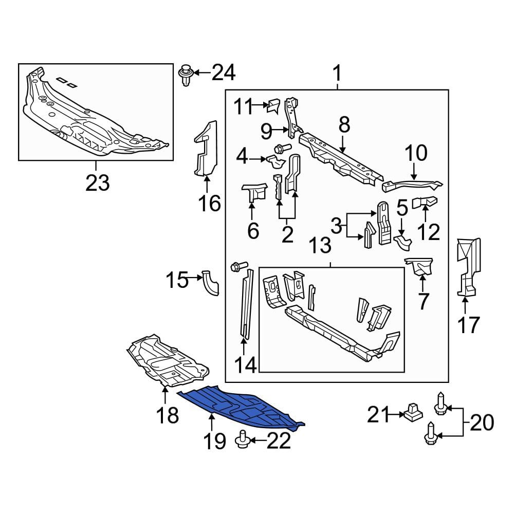 Toyota OE 5144207010 - Front Left Radiator Support Splash Shield
